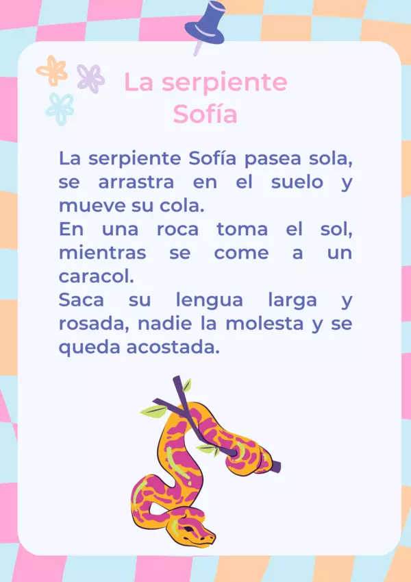 Lectura la Serpiente Sofía | profe.social